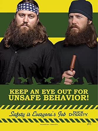 Accuform Signs DDPST110 Duck Dynasty Safety Poster, Legend"KEEP AN EYE ...