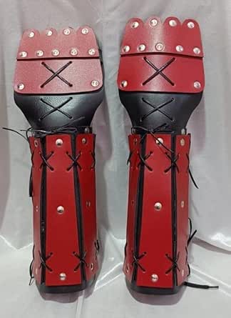 Amazon.com: handmade leather wrist Gauntlet | Medieval Gauntlet for ...