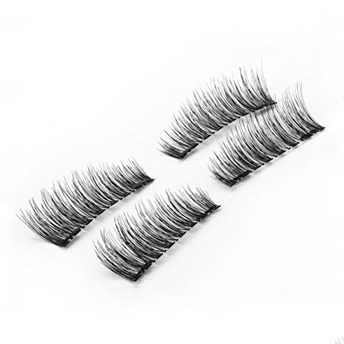 Amazon.com: Double Dual Magnetic Eyelashes, full strip reusable magnet ...