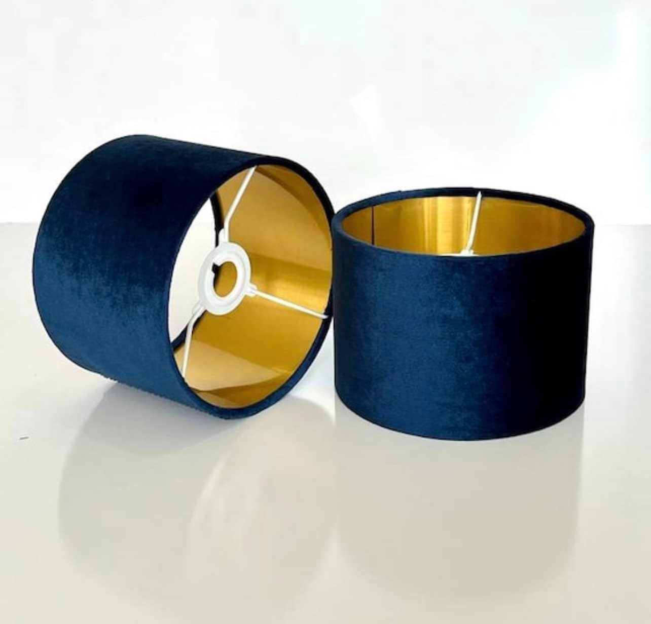 New Navy Blue Velvet lamp Shade Pendant lamp Shade Light Shade Drum ...