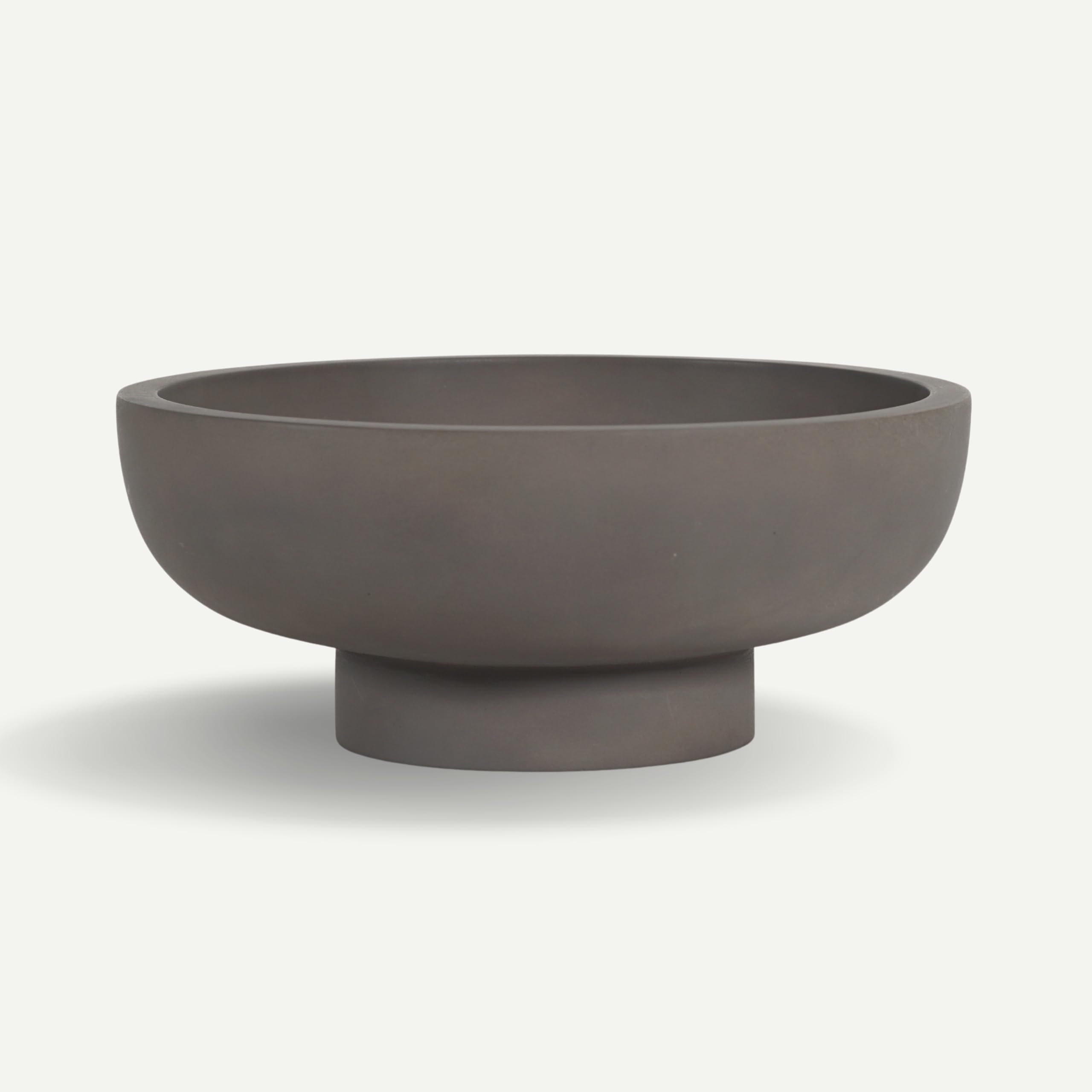 Amazon.com: KIVY Concrete Bowl Stripe (Black - Ribbed) Large Decorative ...