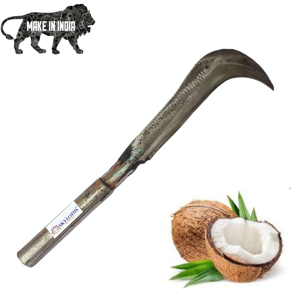 Buy SKYLOTUS Iron Aruval/Handmade Aruval with Wooden Handle/Bill Hook ...