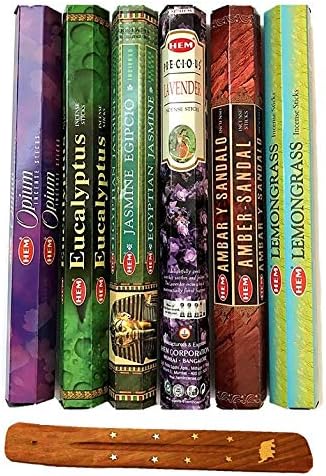 Amazon.com: Six Most Popular Hem Incense Scents, 120 Sticks Total, with ...