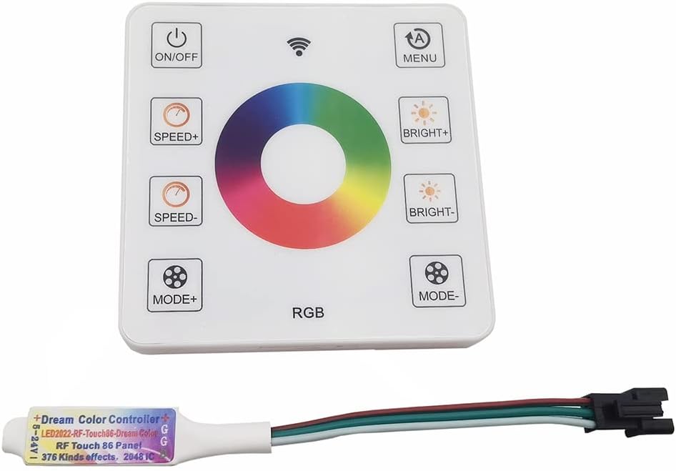 Amazon.com: Vrabocry DC12-24V 8Keys Dream Color Controller RF Touch ...