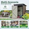 Amazon.com: Flamaker Storage Shed Waterproof Metal Garden Shed with ...