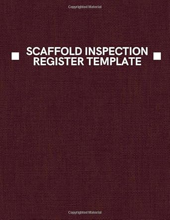 Scaffold Inspection Register Template: Scaffold Maintenance Logbook ...