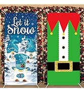 Amazon.com: 2 Pcs Christmas Door Cover Decoration Christmas Door ...