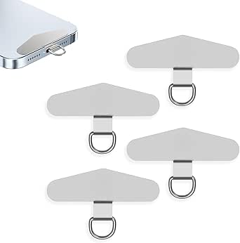 4 Pcs Mobile Phone Lanyard Strap Patch, Phone Tether Tags, MetalPhone ...