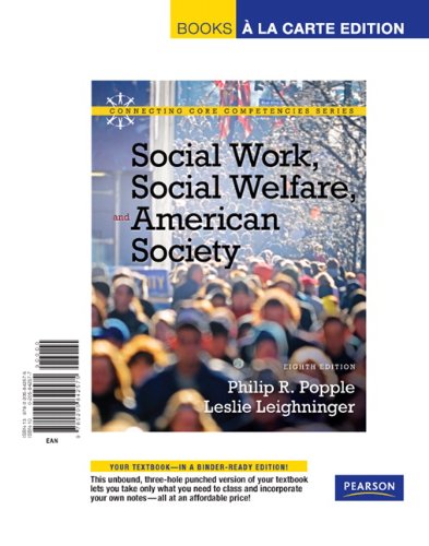 Social Work, Social Welfare and American Society, Books a la Carte ...