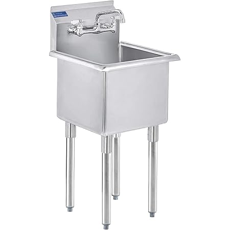 TRINITY THA-0307 Basics Stainless Steel Freestanding Single Bowl ...