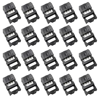 PDETVEO 20PCS FC-6P 2.54mm IDC Cable Female Connector, Dual Rows IDC ...