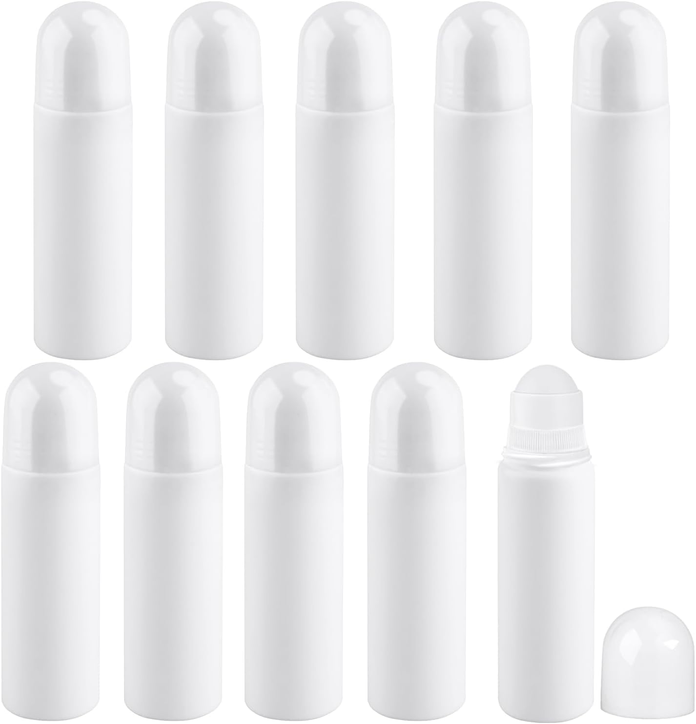 Amazon.com: BOSMIOW 8Pcs 75ml/2.53oz White Plastic Roll-On Deodorant ...