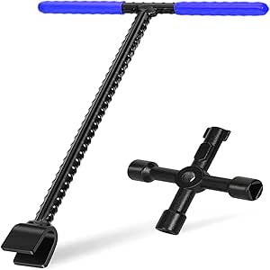 ikare 17 Inch Water Meter Key Water Main Shut off Tool with 4-way Multi ...