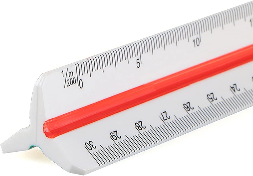 12 Inch Triangular Engineering Scale Ruler Drafting Ruler for ...