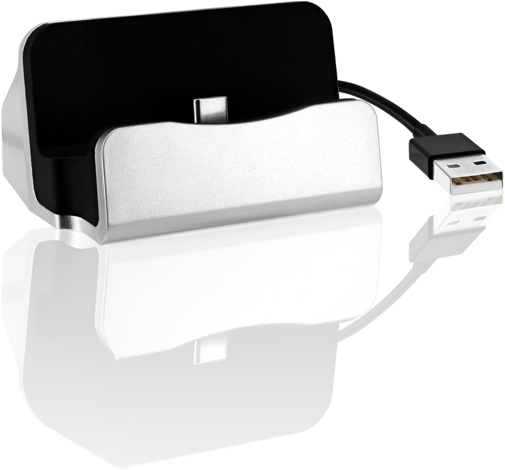 Amazon.com: Type-C Charger Dock, BENACES Non-Slip Vertical Silver USB-C ...