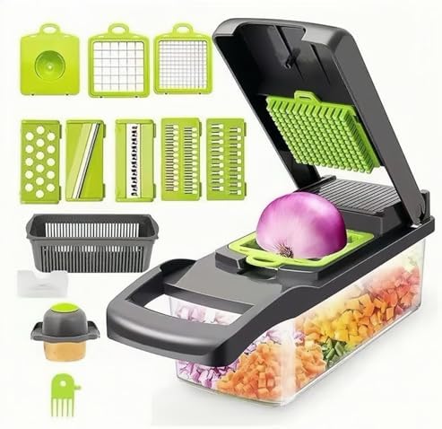 Vegetable Chopper Cutter Slicer Cheese Grater,15 in 1professional Food ...