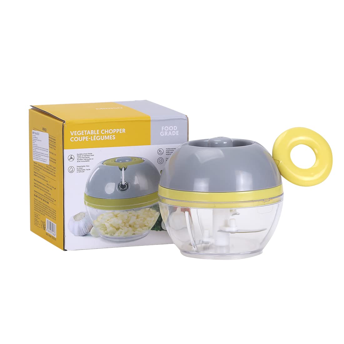 Buy MINISO Pull-String Vegetable Chopper,Cute Round Vegetable Cutter ...