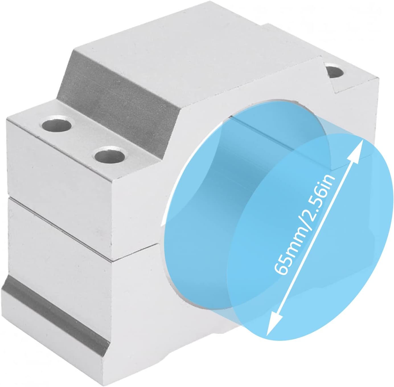 Spindle Motor Bracket Clamp with 4Pcs Screws 65mm Diameter,Aluminum CNC ...