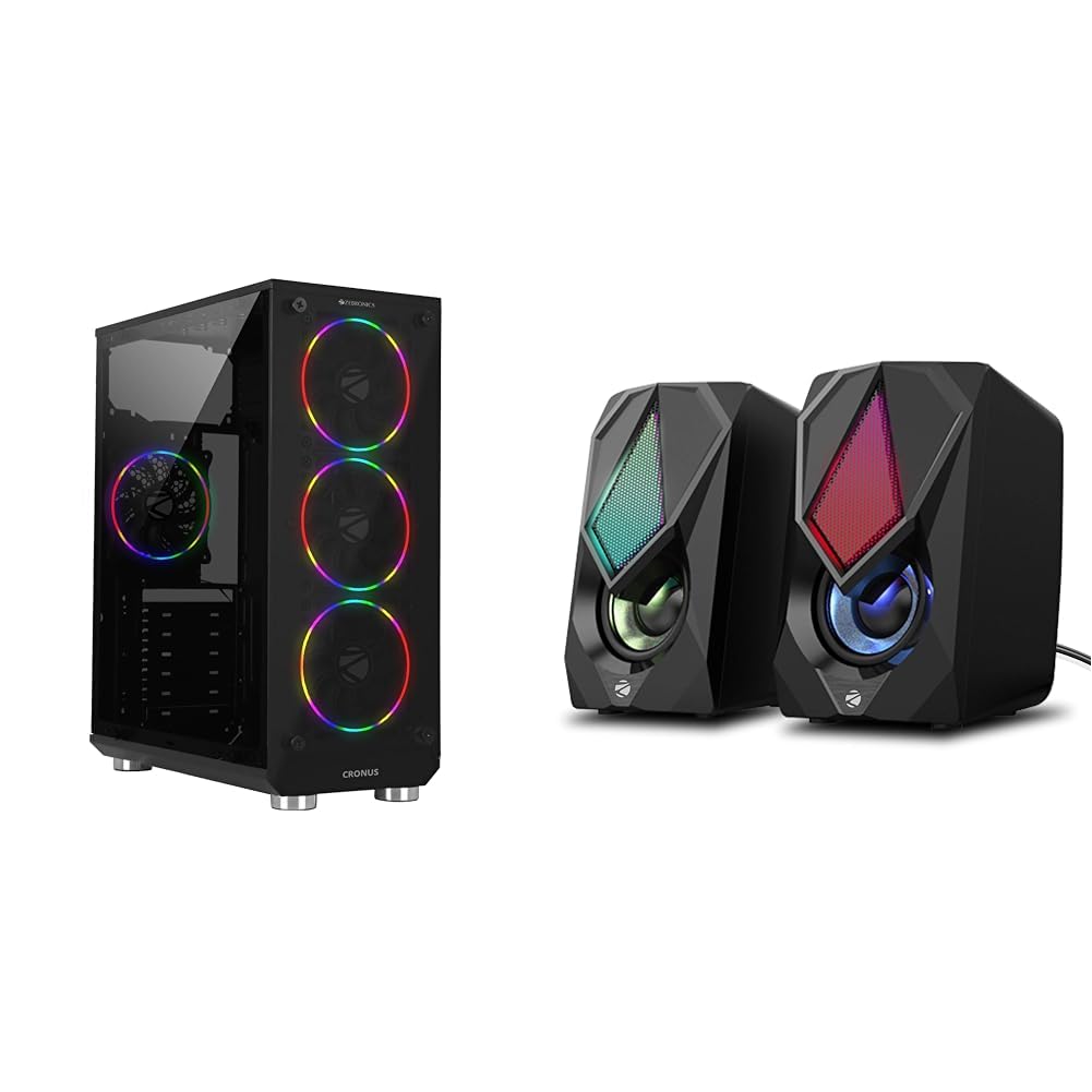 Amazon.in: Buy Zebronics Zeb-Cronus Computer case/Gaming Cabinet with ...