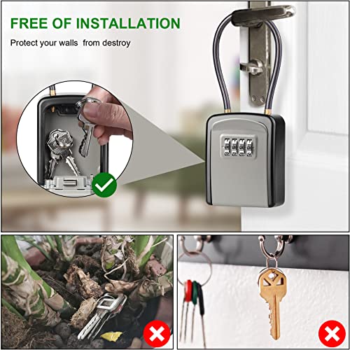 Diyife Key Safe, [New Version][Weatherproof] Portable Lock Box for Keys ...