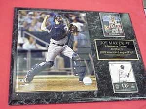 Amazon.com : Twins All Star Joe Mauer 2 Card Collector Plaque : Sports ...