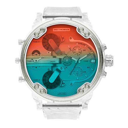 Diesel Mr Daddy 2.0 Three-Hand Clear Transparent Watch - Want It All