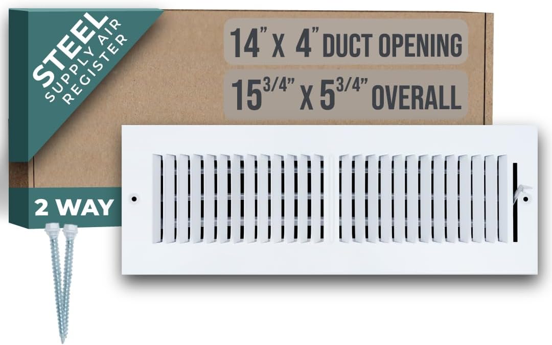 Amazon.com: HVAC Premium 4" x 14" [Duct Opening] Toe Kick Vent Grille ...