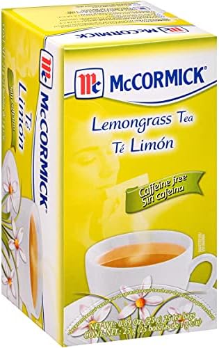 Amazon.com : McCormick 25 Count Caffeine Free Lemongrass Tea Bags, 0.89 ...