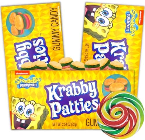 Amazon.com : Sweetzo - Krabby Patty Theater Box Gummy Candy, Shareable ...