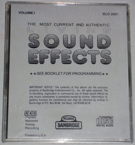 Bainbridge Most Current and Authentic Living Sound Effects Volume 1 ...