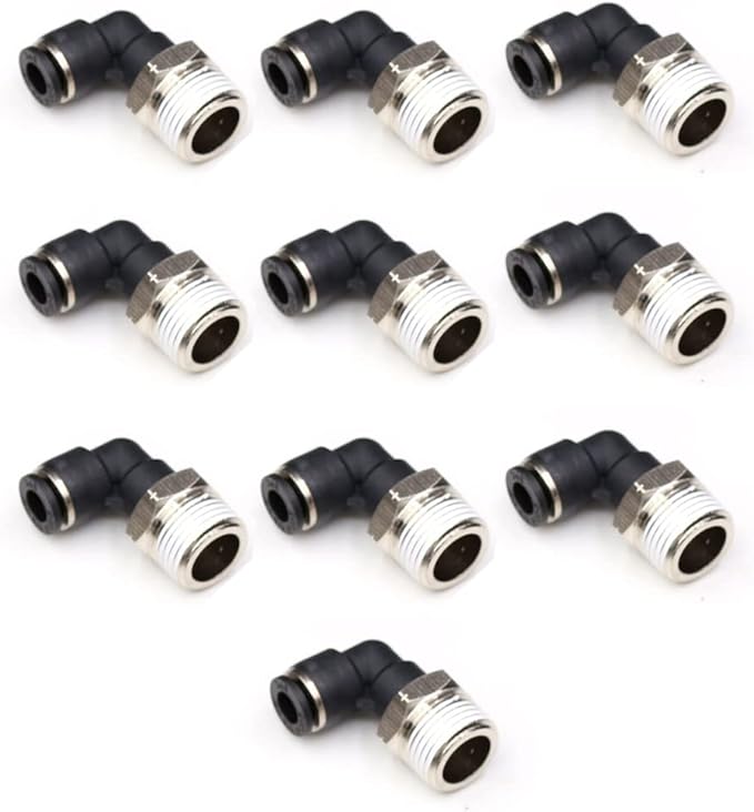 Push to Connect Air Fittings 1/4 inch OD Tubing x 1/8" Npt Elbow Air ...