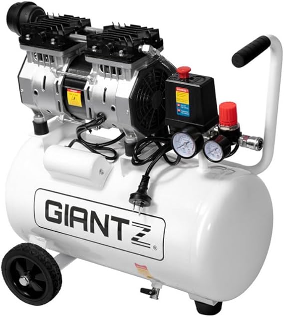 Giantz 24L Oil Free Air Compressor, 115psi Portable Car Tyre Deflator ...