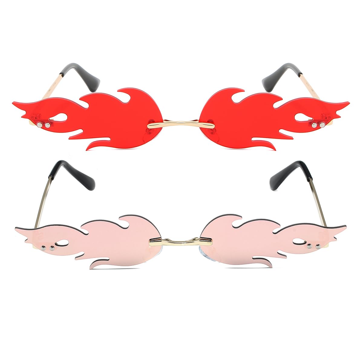 Snapklik.com : JOVAKIT Fire Flame Sunglasses For Women Men Retro ...