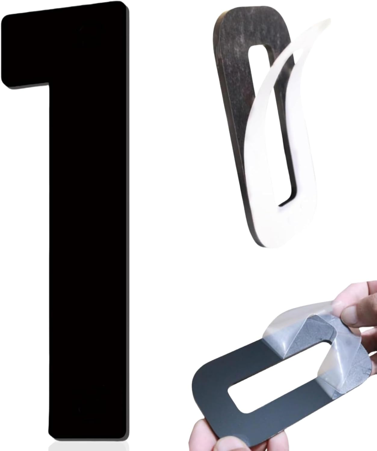 Amazon.com: Self Adhesive 5 Inch House Numbers for Outside, 3mm Thick Acrylic Modern House ...