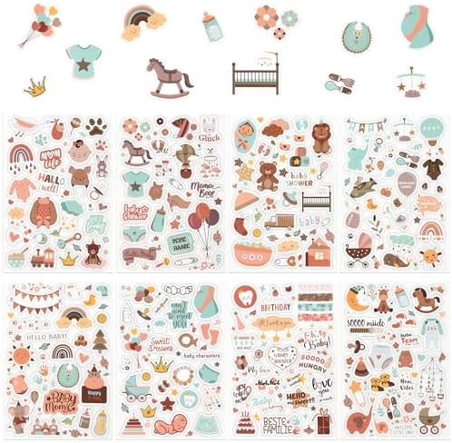 Amazon.com: Welcome Baby Girl Boy Stickers Newborn Stickers Baby's ...