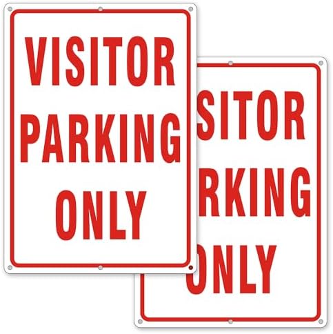 Amazon.com : Visitor Parking Only Sign, 2 Pack Guest Parking Only ...