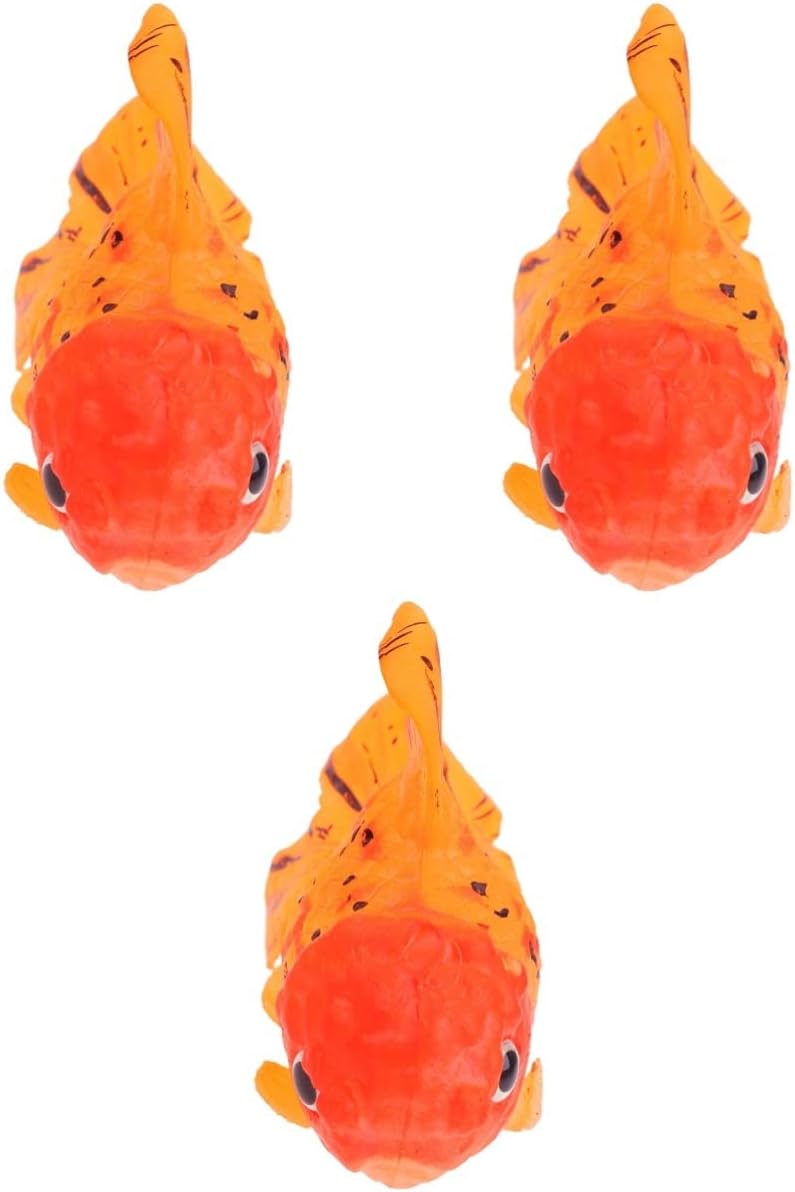 Amazon.com: 3pcs Imitation Fake Landscape Ornament, Vivid Goldfish ...