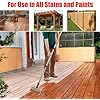 60" Long Handle 6" Decking Paint Brush Deck Stain Applicator with 3" Paint Brush, Block Staining ...