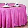 Amazon.com: BalsaCircle 120 inch Fuchsia Round Tablecloths Fabric Table ...