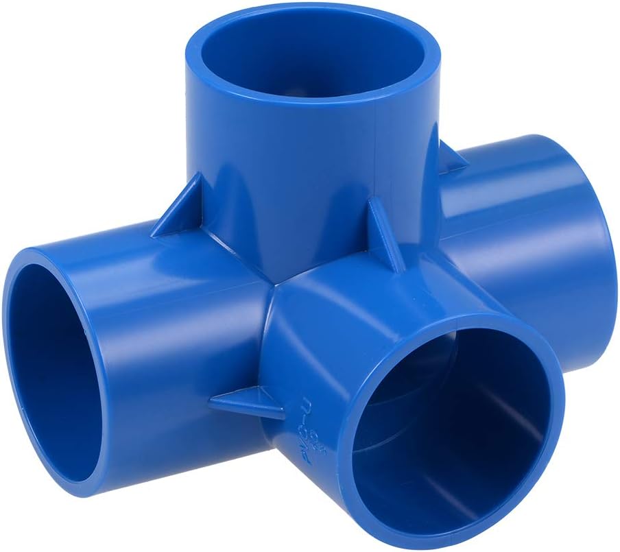 Amazon.com: uxcell 4-Way Elbow PVC Pipe Fitting Furniture Grade 40mm ...