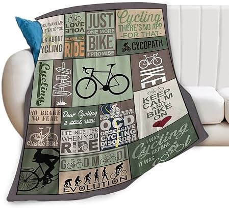 Amazon.com: Retro Bicycle Cycling Blanket for Woman Man Bike Throw ...