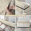 HOKIPO 3 Seater Quilted Polyester Sofa Cover Mat, 170x184 cm, Cream (AR ...