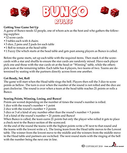 Bunco Rules For Dummies