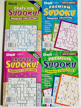 Lot of 4 Dell Penny Press Crazy for Sudoku / Premium Sudoku Favorites ...