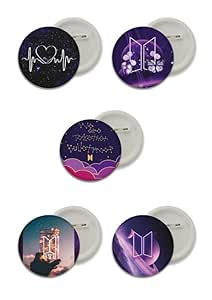 D2C Plastic Premium BTS Round Pin Button Badge - Perfect for Boys ...