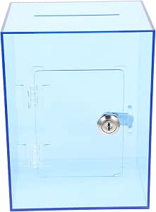 Amazon.com : NUOBESTY 1 Set of Large Locking Donation Box Clear Acrylic ...