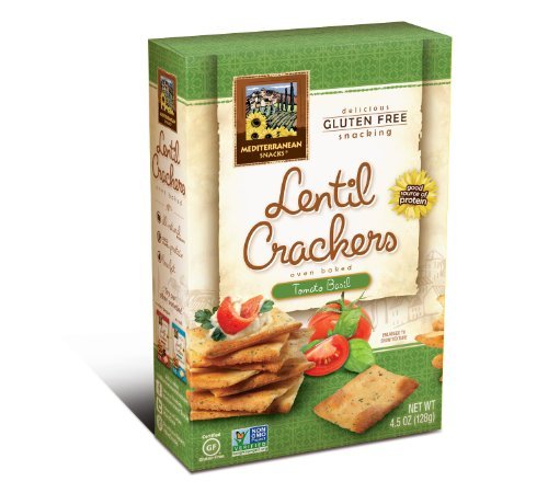 Amazon.com: Mediterranean Snacks Lentil Crackers Tomato Basil - 4.5 oz
