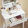 Amazon.com: VASAGLE Vanity Set Dressing Table with Mirror, 10 Light ...