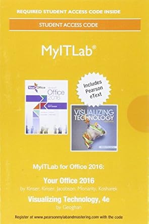 Myitlab with Pearson Etext - Access Card - For Your Office 2016 with Visualizing Technology ...