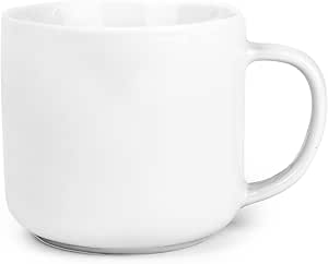 Bone China Shallow 400ml Porcelain Ceramic Cup coffee tea Mug - 8x8.5cm ...